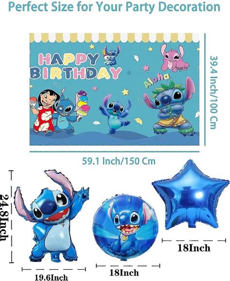 Lilo And Stitch Themed Party Banners And 5 Pieces Of Lilo And Stitch
