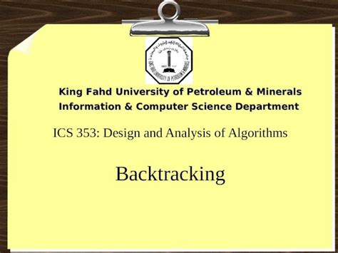 Ppt Cs353 10 Backtracking Dokumentips