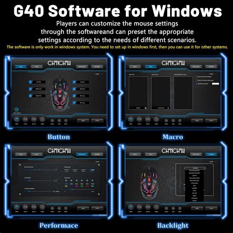 Chonchow G40 Rgb Gaming Mouse Customizable Dpi Up To 12 800 And Lighting 6 Levels Of Dpi And 7