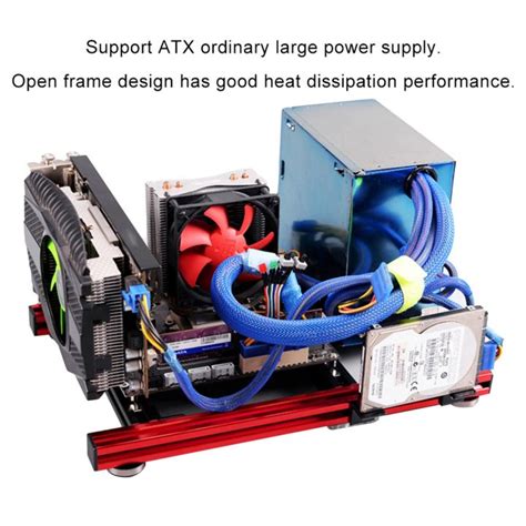 Mini ITX Computer Case DIY Mini Open Aluminum Alloy Frame ITX Motherboard PC Computer Case