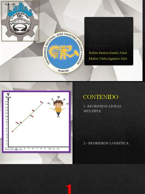 Regresión Lineal Múltiple Y Regresión Logística Terminado Robles Saravia Irianko Josue Pdf