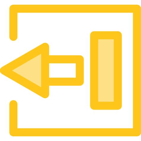 Logout Monochrome Yellow Icon Logout Monochrome Yellow Icon