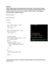 Assignment 5 1 One Dimensional Array BAYLLON Docx PROBLEM Write A