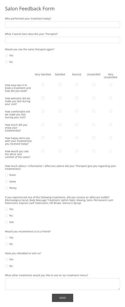 Customer Feedback Form Template Form Builder