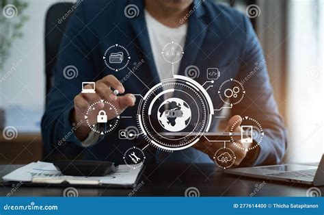 Person Using Computer Tablet With SDK Icon On Virtual Screen SDK Software Development Kit