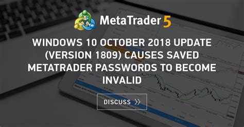 Windows 10 October 2018 Update Version 1809 Causes Saved Metatrader Passwords To Become