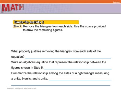 8 Inquiry Lab Proofs About The Pythagorean Theorem Ppt