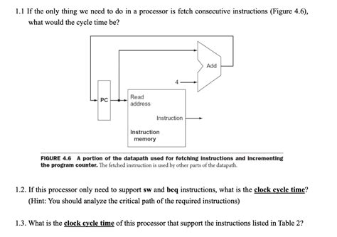 solved given a processor implemented by a single cycle