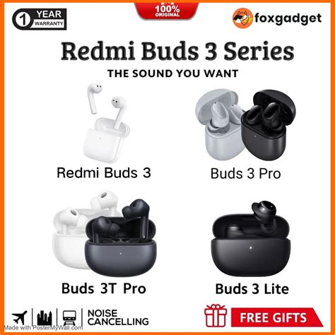 Xiaomi Buds T Pro Redmi Buds Pro Redmi Buds Redmi Buds Lite Wireless Earbuds