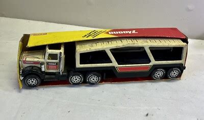 Vintage Buddy L Car Carrier And Trailer Kenworh 1981 Japan Pressed Steeel