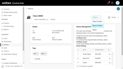 demand prt problem report tool collection in control hub