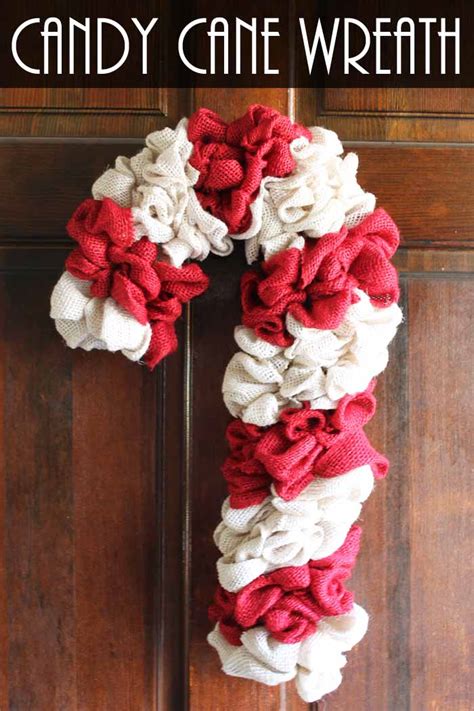 Diy Candy Cane Wreath Angie Holden The Country Chic Cottage