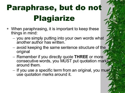 Paraphrasing Quotes Ppt