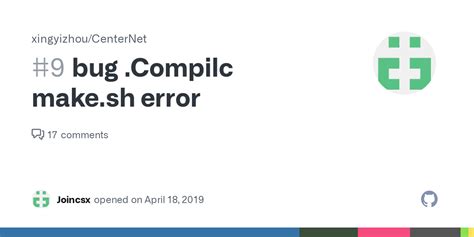 Bug Compilc Make Sh Error Issue Xingyizhou CenterNet GitHub