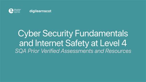 Level 4 Resources For Cyber Fundamentals And Internet Safety Computing Science By Digilearn Scot