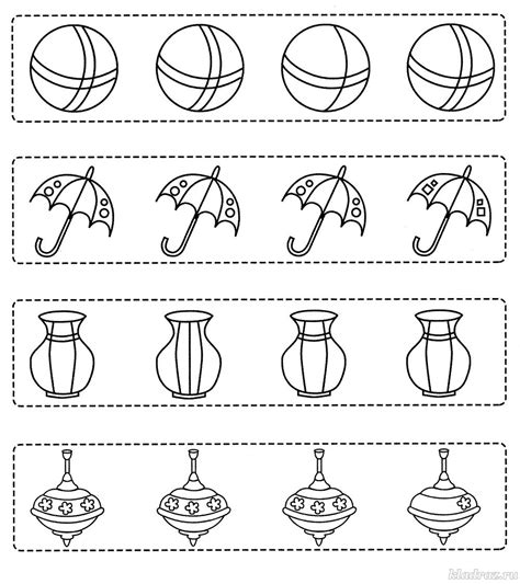 Развивающее упражнение на внимание для детей 3 4 лет Найди и покажи в каждом ряду предмет