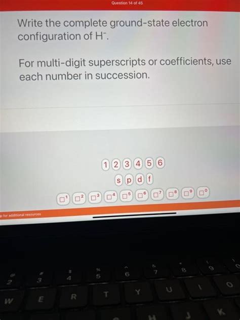 Solved Write The Complete Ground State Electron