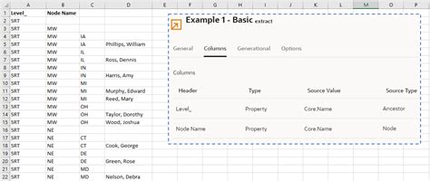 Generational Extract Examples
