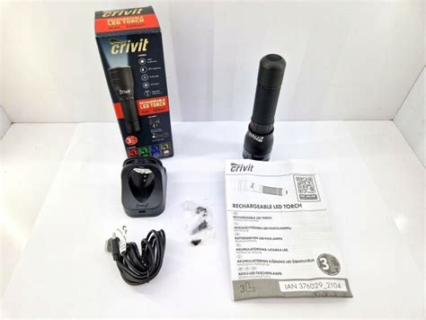 Latarka Crivit Rechargeable Led Torch Komplet 12093785984 Oficjalne Archiwum Allegro