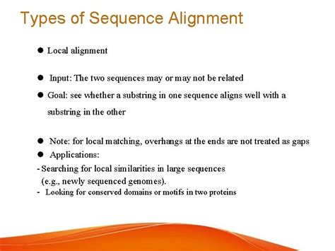 Computational Methods Of Sequence Alignment Outline Sequence Alignment