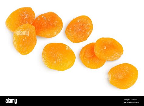 Dried apricots isolated on white background with clipping path and full ...