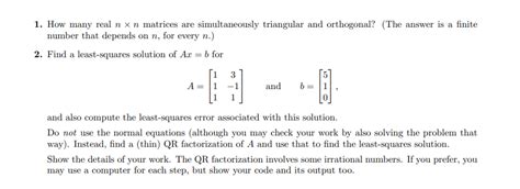 Solved How Many Real Nn Matrices Are Simultaneously Chegg