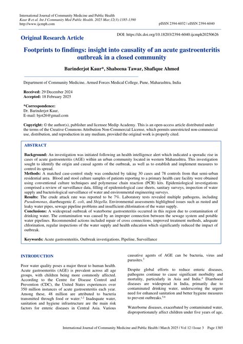 Pdf Footprints To Findings Insight Into Causality Of An Acute