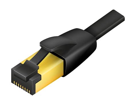 Premium Vector Lan Plug For Internet Transmission Vector Illustration