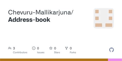 Github Chevuru Mallikarjunaaddress Book