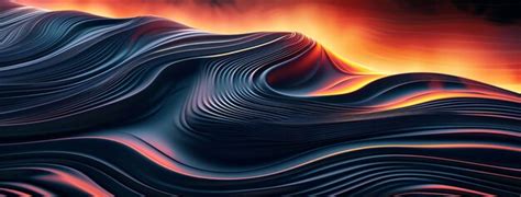 Premium Photo D Abstract Dark Background Wavy Curved Lines Flat Pattern For Wallpapers
