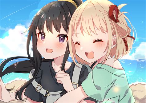 Nishikigi Chisato And Inoue Takina Lycoris Recoil Drawn By Hana No Yo Danbooru