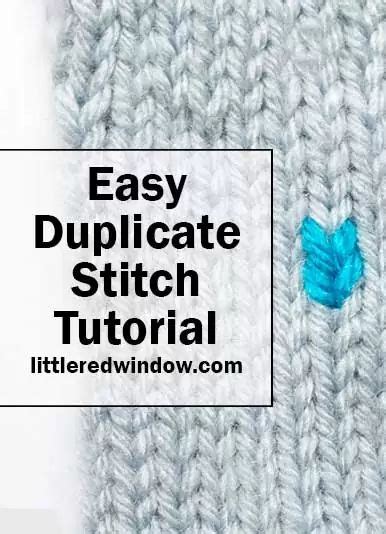 The Easy Duplicate Stitch Is Shown With Text Overlay