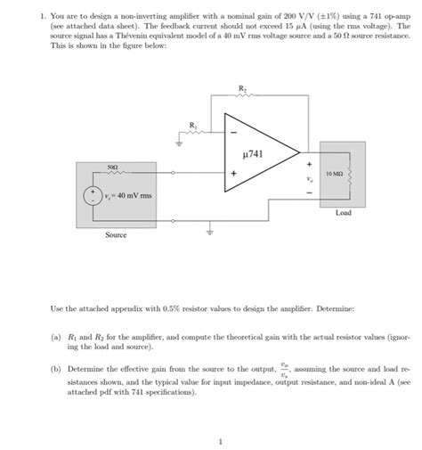 You Are To Design A Non Inverting Amplifier With A