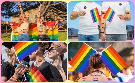 62 Pcs Gay Pride Flag Decorations Setgay Rainbow Banner
