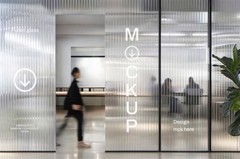 은 유리 문 모형 프리미엄 Ai 생성 Psd