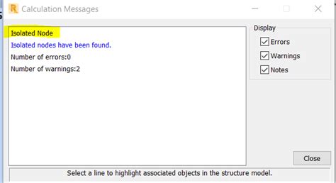 Isolated Node Message Appears While Model Analysis In Robot