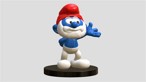 The Smurfs Papa Smurf 3d Printable Buy Royalty Free 3d Model By