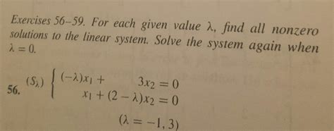 Solved For Each Given Value X Find All Nonzero Solutions To Chegg Com