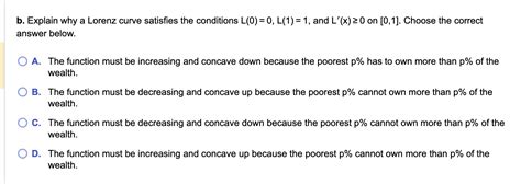 A Lorenz Curve Is Given By Ylx Where 0≤x≤1