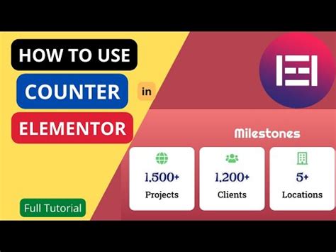 How To Use Elementor Counter Widget Elementor Counter Number YouTube