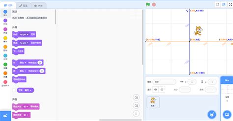 Scratch舞台区大小是多少，scratch舞台坐标x轴y轴划分 Scratch编程