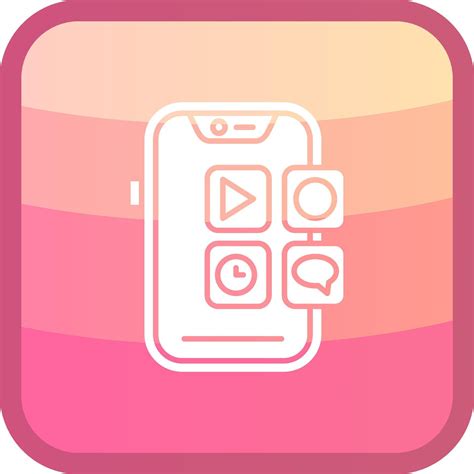 Mobile Application Glyph Squre Colored Icon Vector Art At Vecteezy