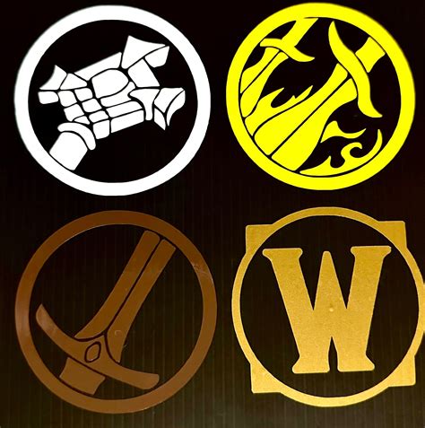 World Of Warcraft Class Icon Decal Sticker 3 New Etsy