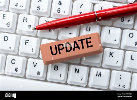 Hand Writing Sign Update Business Approach Make Something More Modern Or Up To Date Like