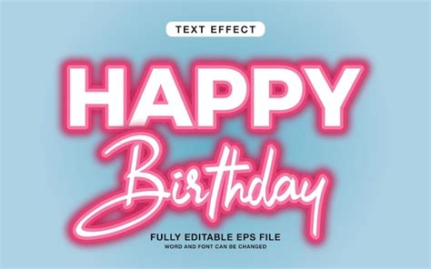 Premium Vector Neon Style Editable Text Effect Eps Files