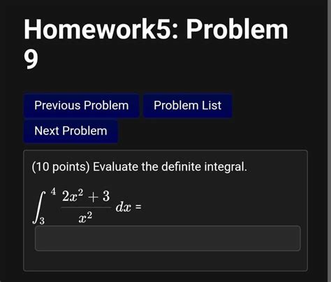 Solved 10 Points Evaluate The Definite Integral