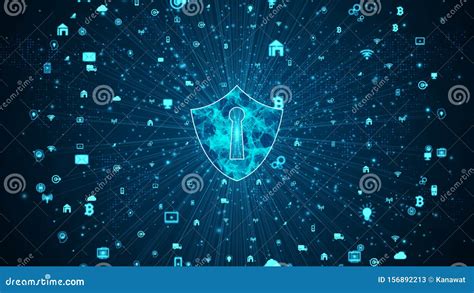 Shield Icon Of Secure Data Network Cyber Security And Information