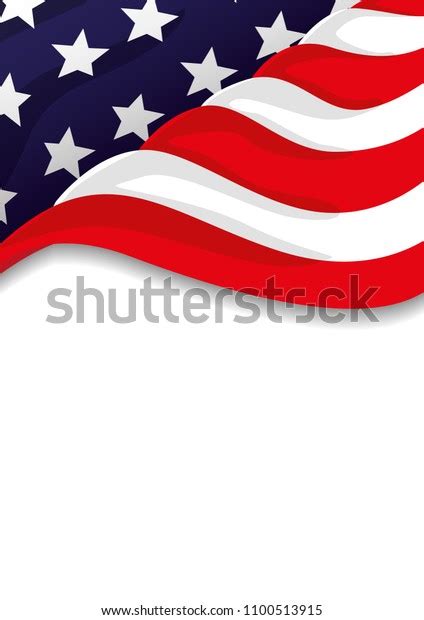 American Flag Vector Illustration Stock Vector Royalty Free