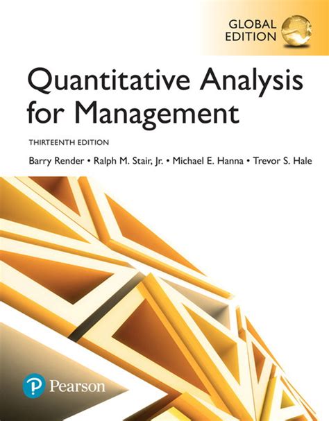 Ksu Quantitative Analysis For Management Global Edition Book Hup