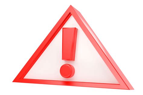 Exclamation Mark In Triangle Frame Isolated On White Background Attention Warning Sign Error